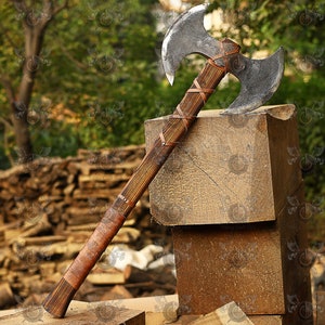 DOUBLE HEADED AXE, Two Headed Axe, Custom Double Headed Axe, Hand ...