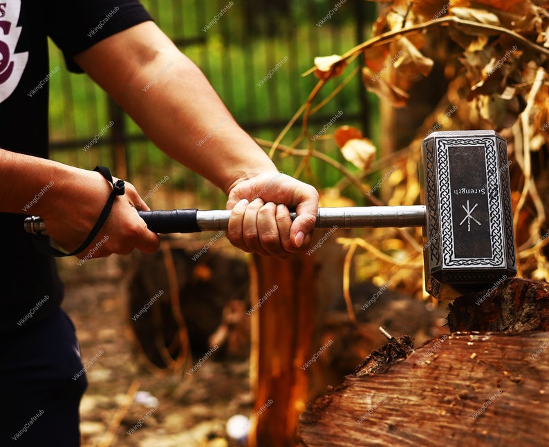 Personalized Metal Thor Hammer: Leather Wrapped Avengers Gift - Etsy