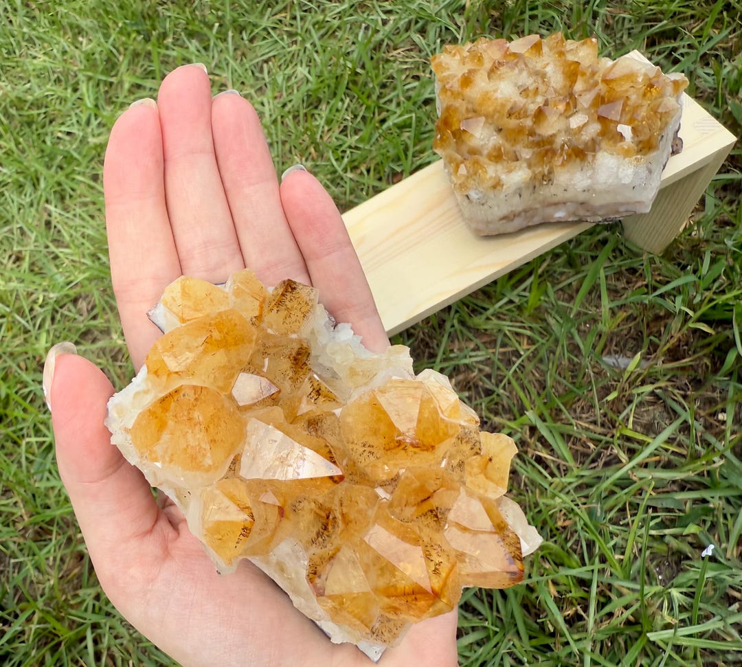 Citrine Cluster | Statement Crystal | Large, Medium & Small | Mineral ...