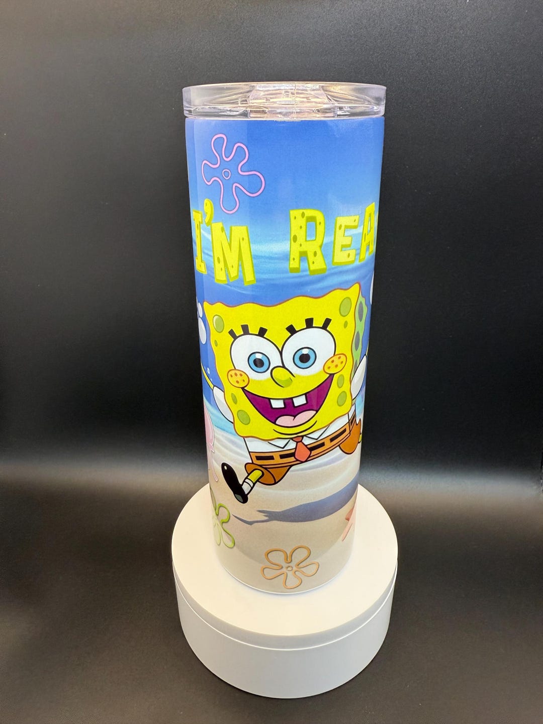 Custom Spongebob Tumbler 20oz - I’M READY! It-dishwasher Safe-stainless ...