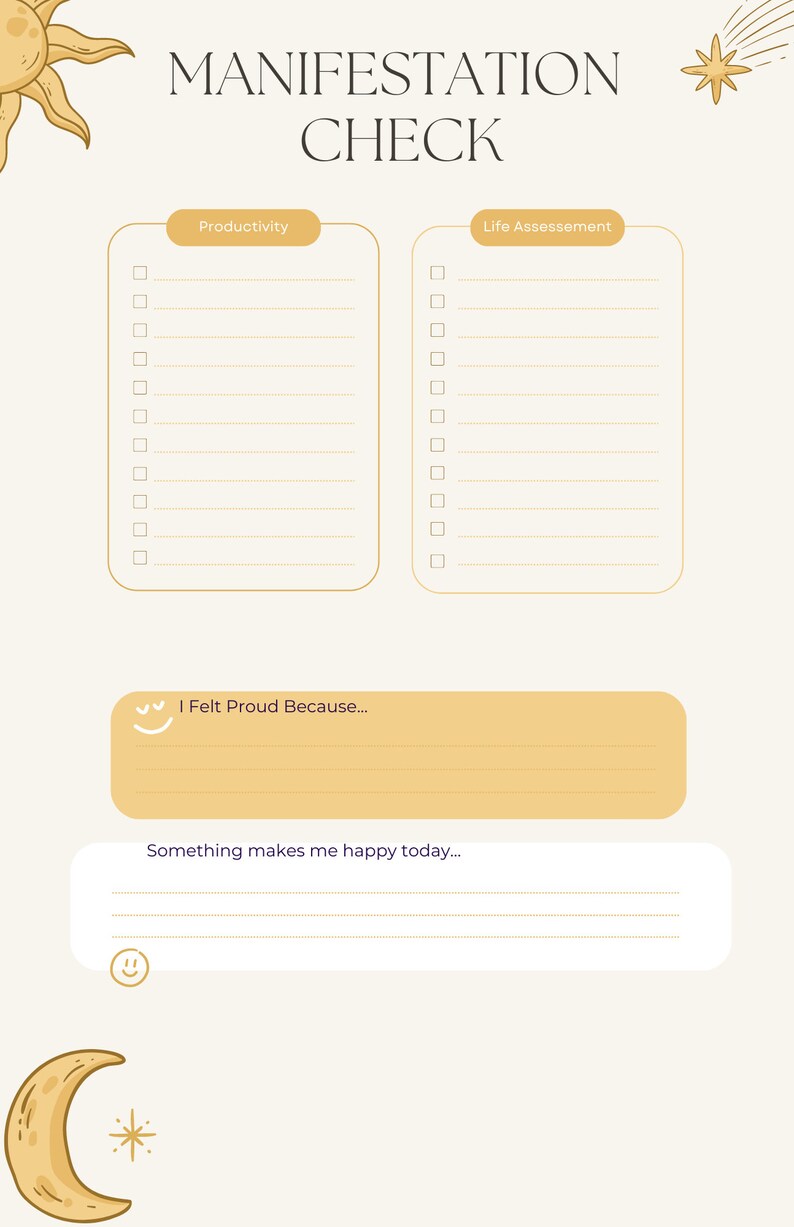 Manifestation Journal Instant Download Printable - Etsy