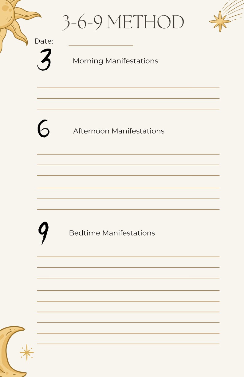 Manifestation Journal Instant Download Printable - Etsy