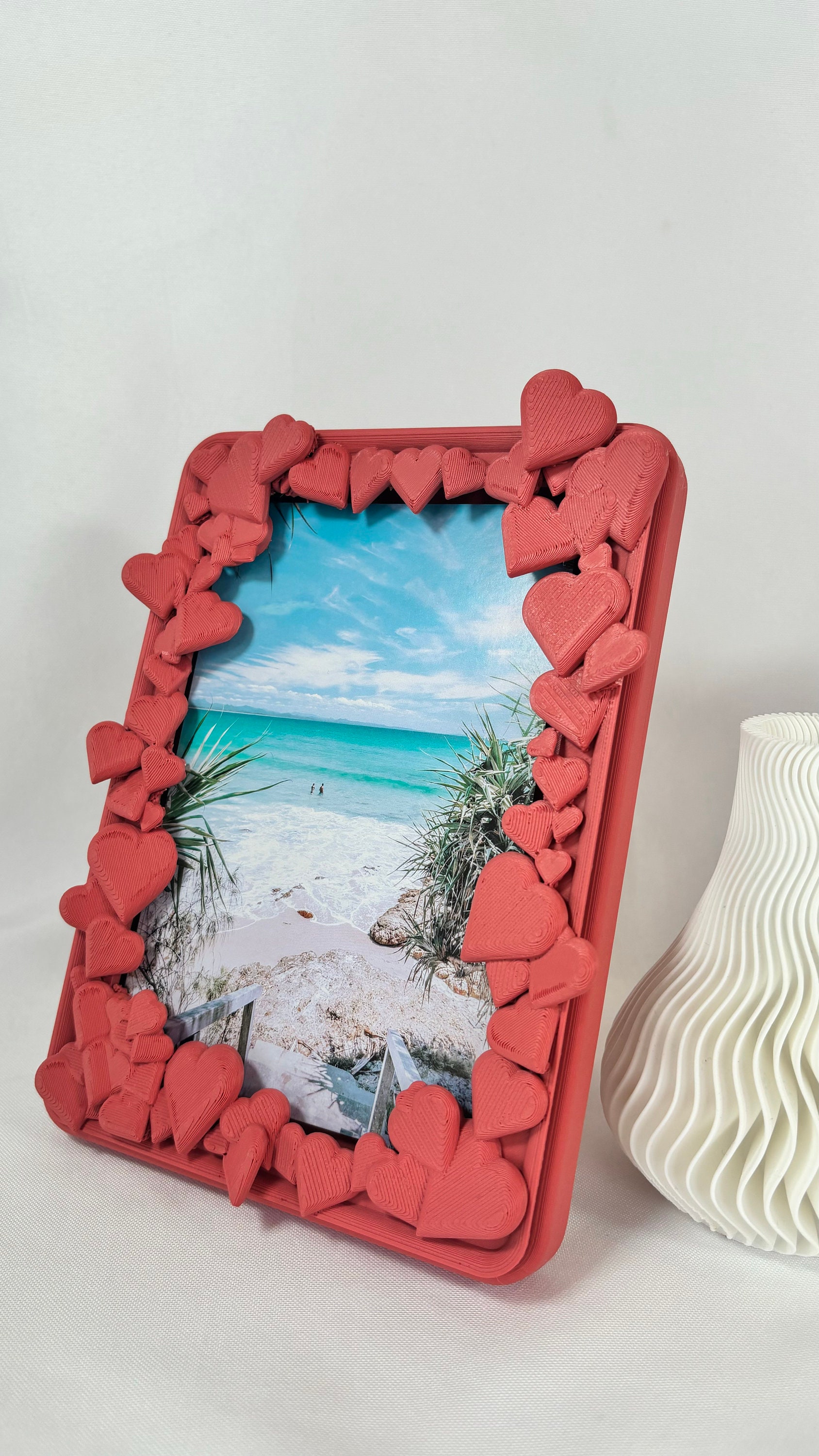 3D Printed Heart Shape Photo Frame, Valentines Day Gift, Custom Photo ...