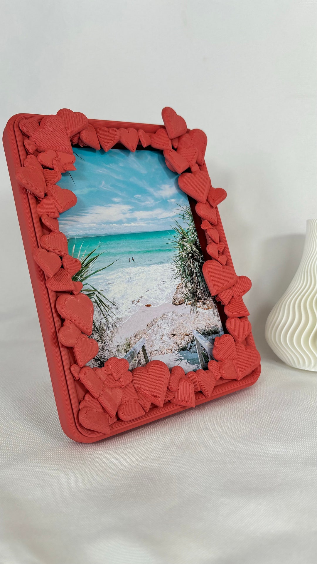 3D Printed Heart Shape Photo Frame, Valentines Day Gift, Custom Photo ...