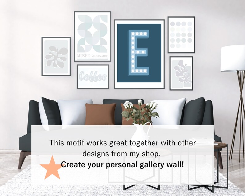 Retro Marquee Letter Home Decor Printable Poster Download Retro Desigm ...