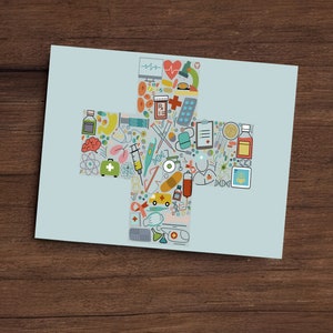 Printable Card for Medical Professionals Card for Nurses Card for ...