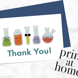 Digital Thank You Card | Chemistry Teacher | Science Teacher - Etsy
