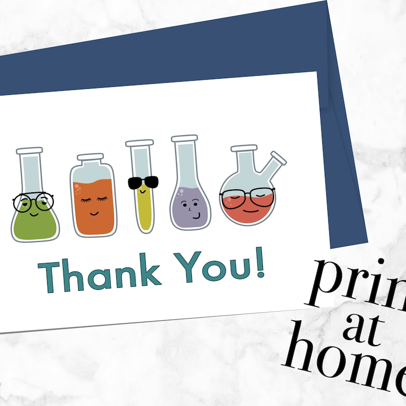 Thank You Chemistry Card - Etsy