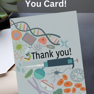 Digital Thank You Card | Biology Teacher Card - Etsy