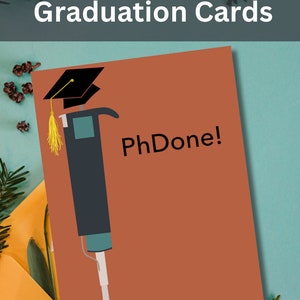 Printable Phd Graduation Card | Graduation Card for Phd in Molecular ...