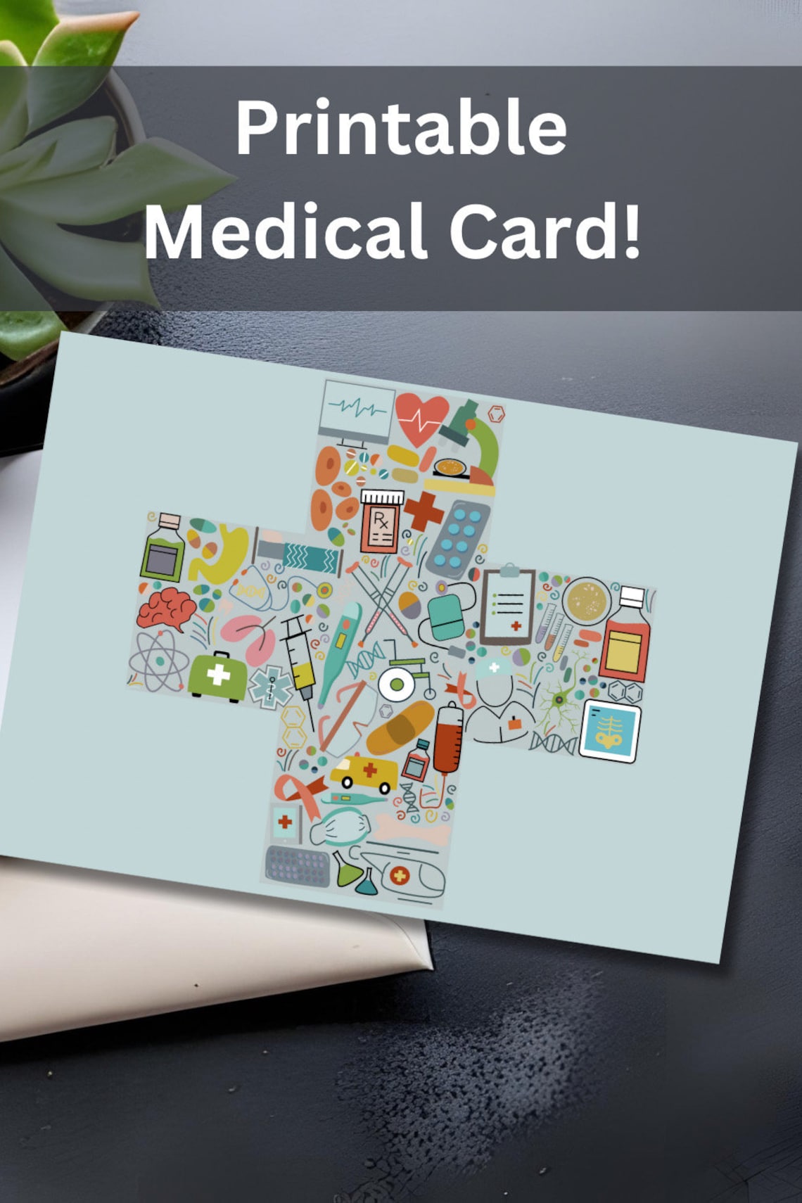 Printable Card for Medical Professionals Card for Nurses Card for ...