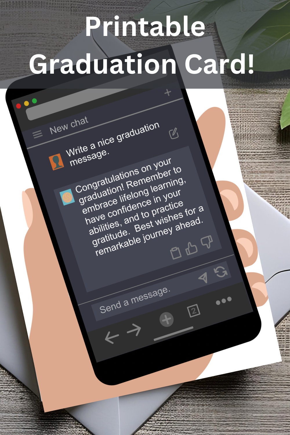 Chatgpt Graduation Card | Printable Graduation Card - Etsy