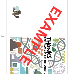 Printable Thank You Card | STEM Science Teacher - Etsy