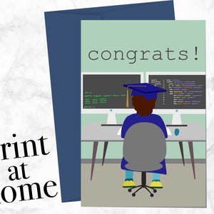 Computer Science Graduation Card Printable Graduation Card for ...
