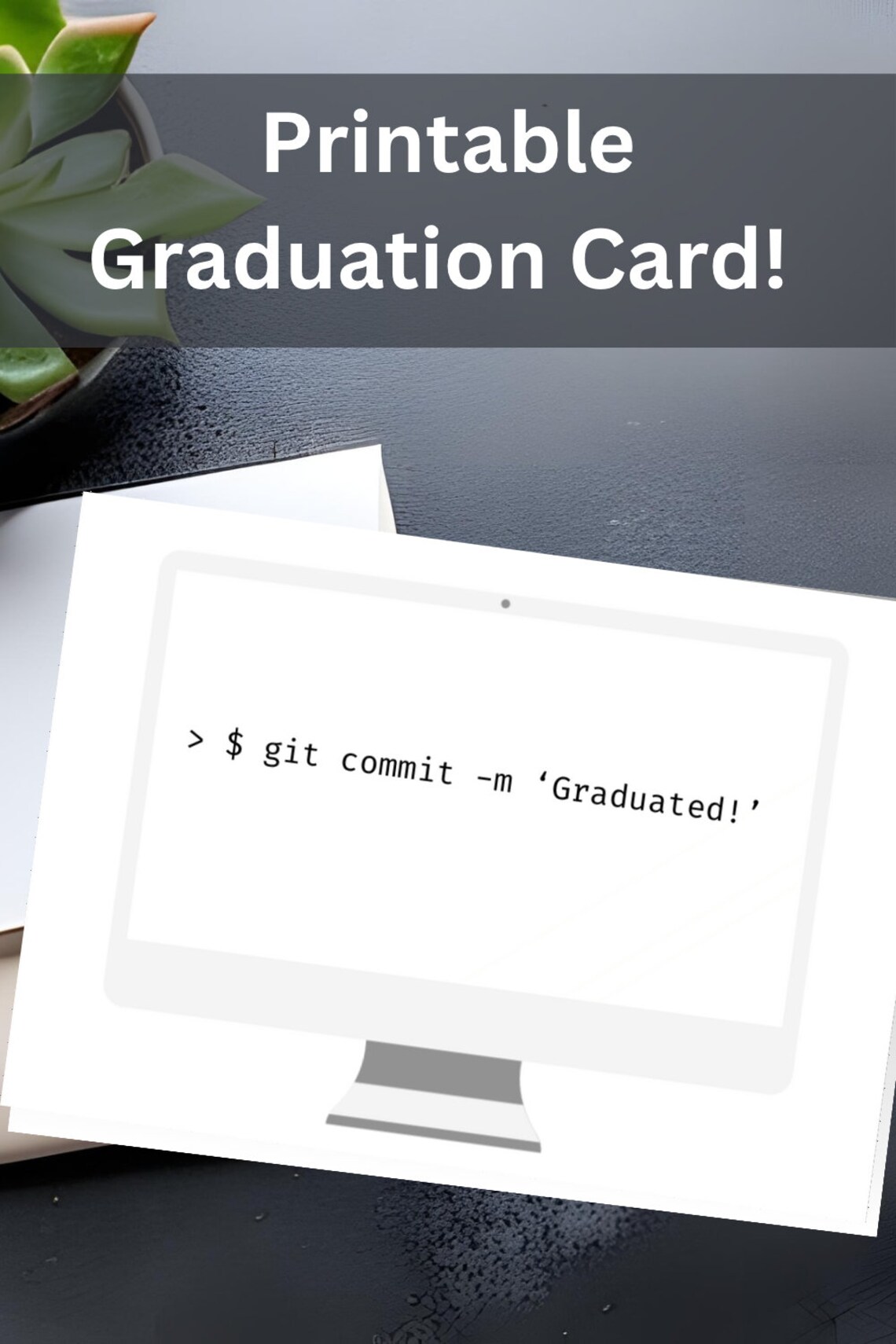 Digital Graduation Card | Programmer Grad | Git | Computer Science Grad ...