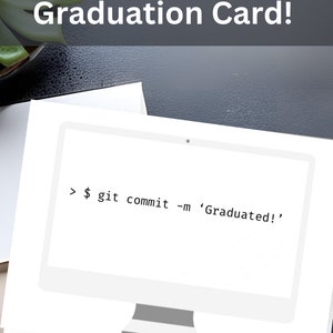 Digital Graduation Card Programmer Grad Git Computer Science Grad - Etsy