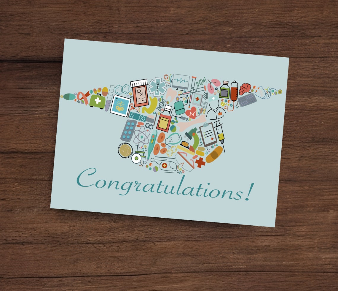 Printable Graduation Card | Medical School Graduation Card | Nursing ...