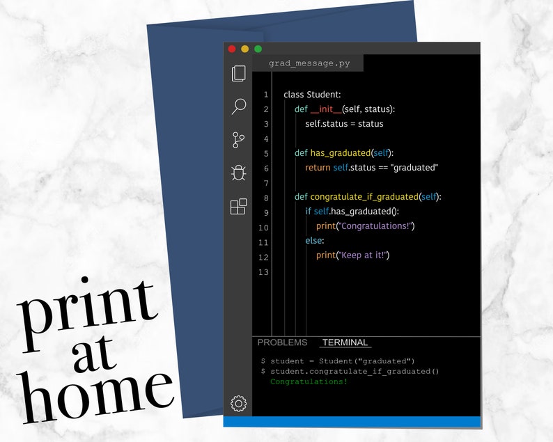 Computer Science Graduation Card | Printable Graduation Card - Etsy