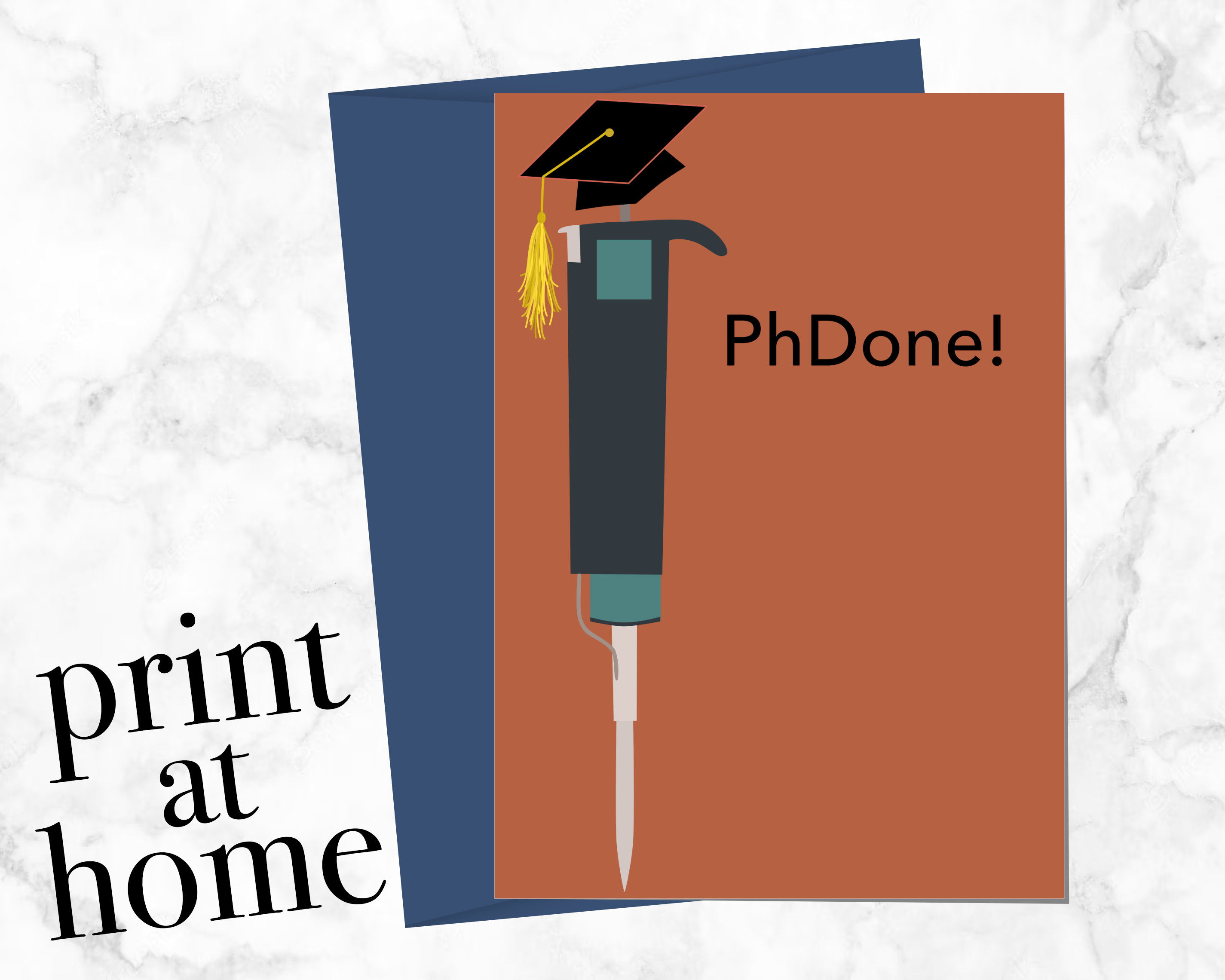 Printable Phd Graduation Card | Graduation Card for Phd in Molecular ...