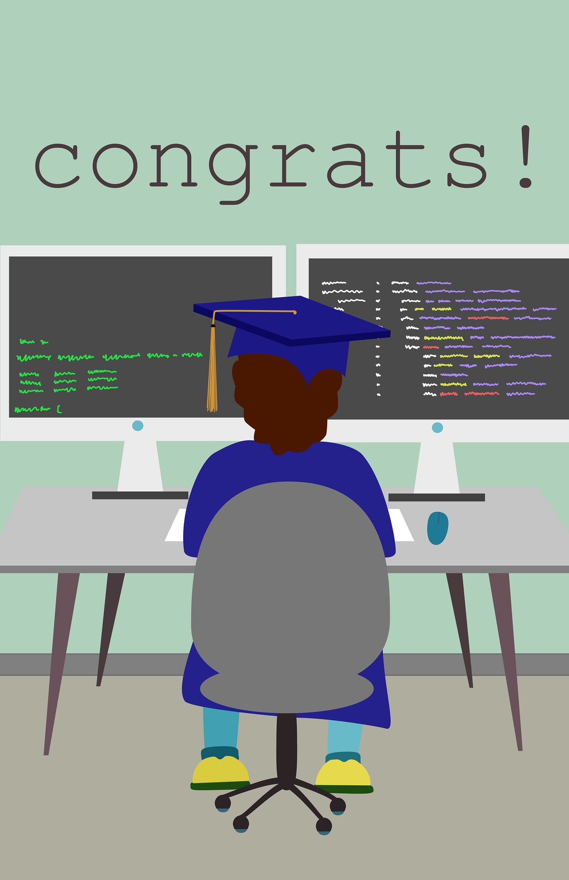Computer Science Graduation Card Printable Graduation Card for ...