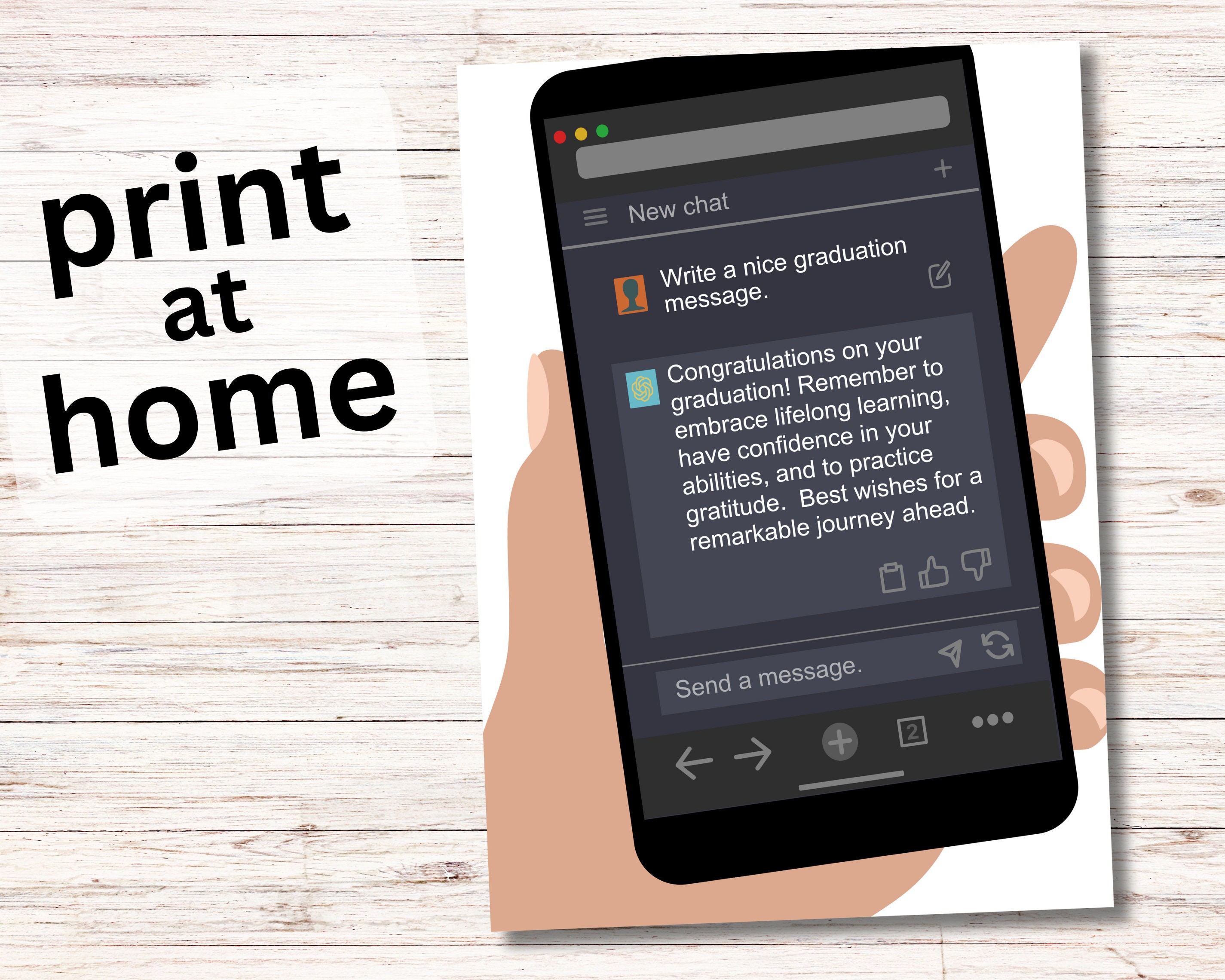 Chatgpt Graduation Card | Printable Graduation Card - Etsy