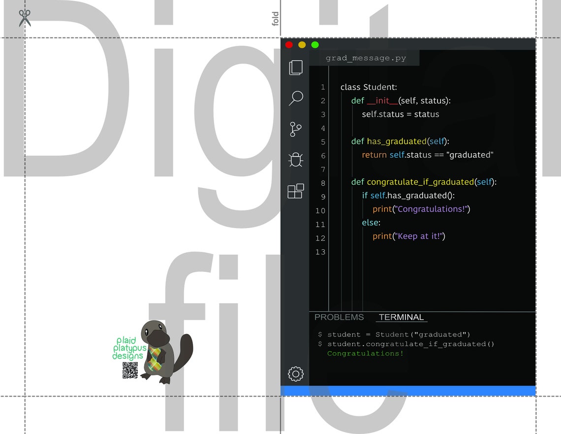 Computer Science Graduation Card | Printable Graduation Card - Etsy