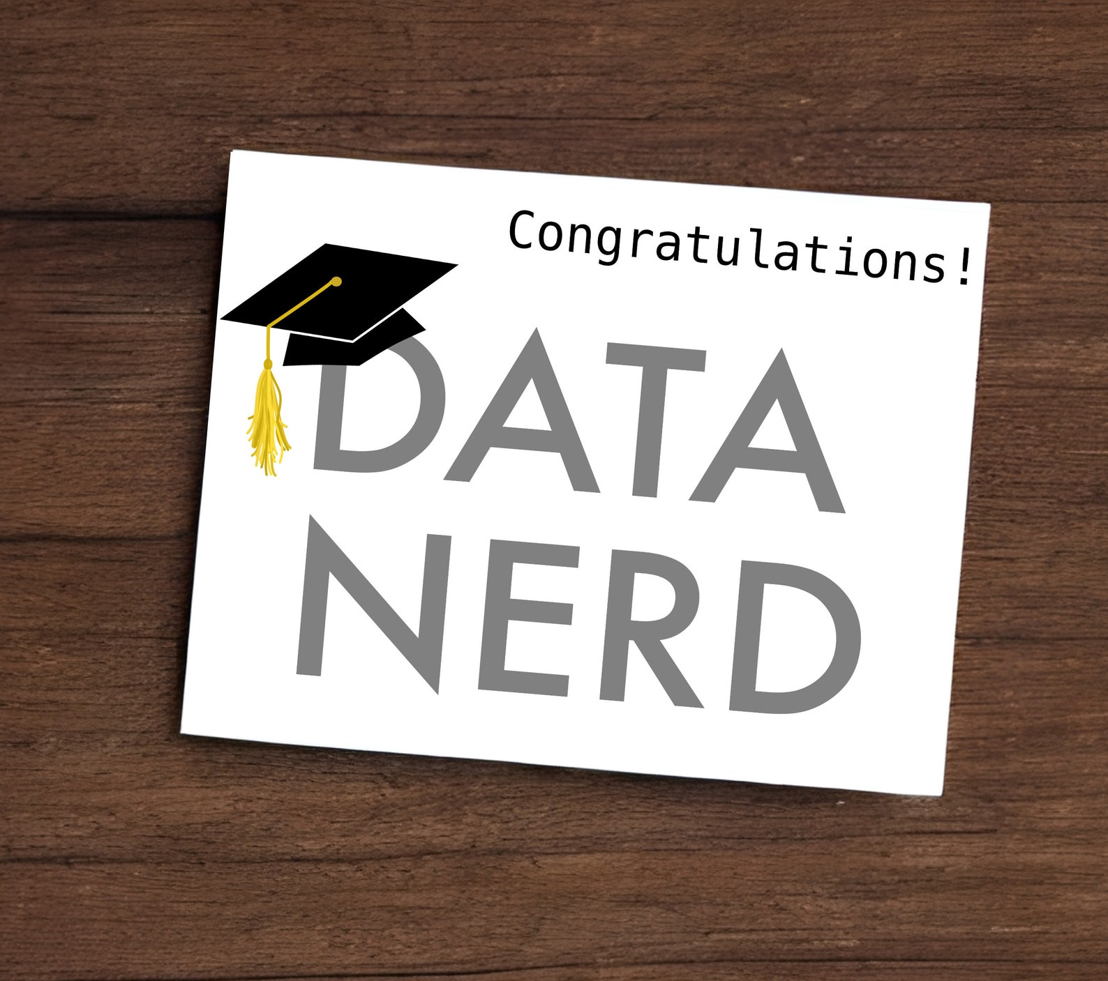 Data Science Graduation Card | Graduation Card for Statisticians - Etsy