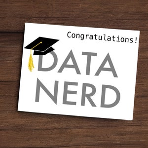 Data Science Graduation Card | Graduation Card for Statisticians - Etsy