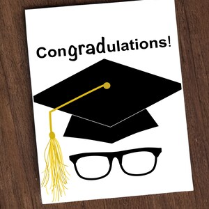 Printable Nerd Graduation Card | Congrats Graduate (digital Download ...