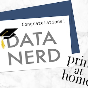 Data Science Graduation Card | Graduation Card for Statisticians - Etsy