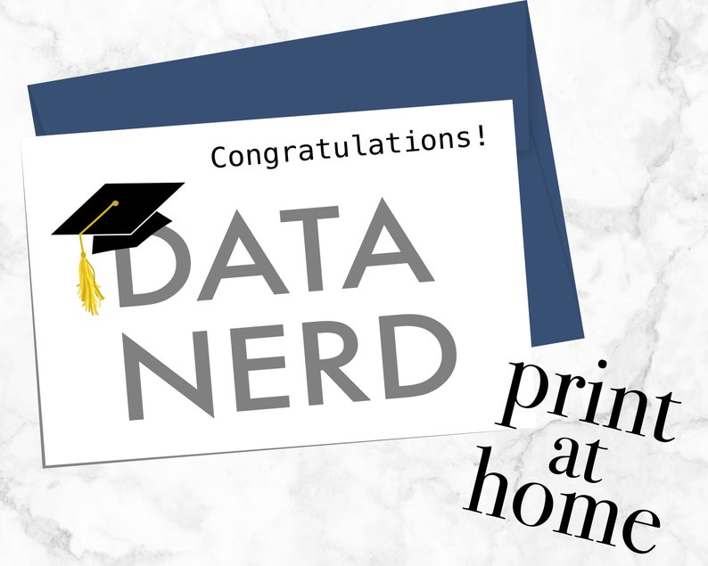 Data Science Graduation Card | Graduation Card for Statisticians - Etsy