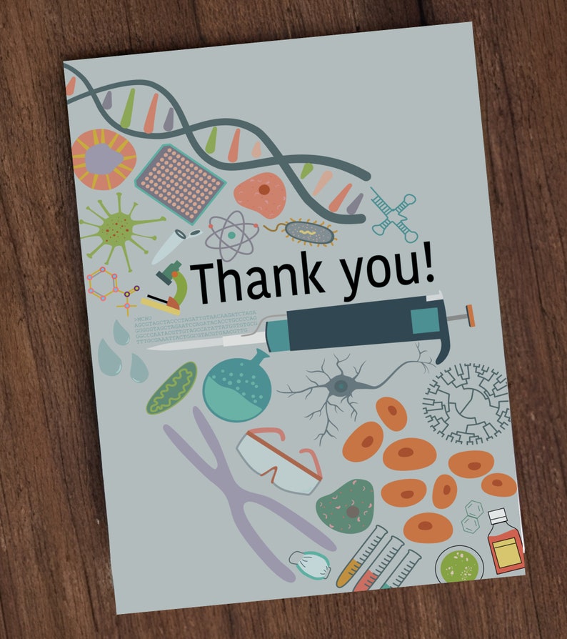 Digital Thank You Card | Biology Teacher Card - Etsy