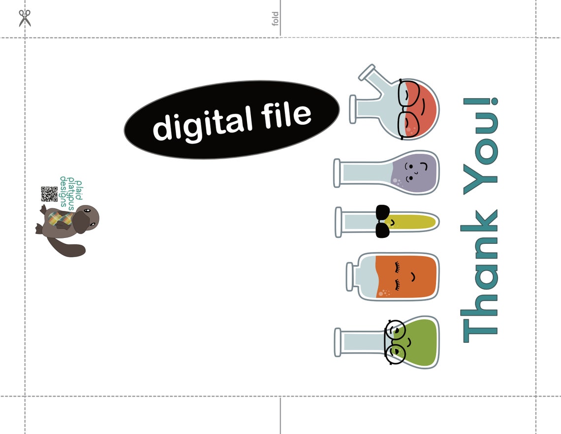 Digital Thank You Card | Chemistry Teacher | Science Teacher - Etsy