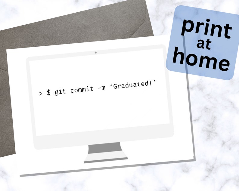 Digital Graduation Card Programmer Grad Git Computer Science Grad - Etsy