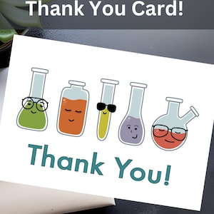 Digital Thank You Card | Chemistry Teacher | Science Teacher - Etsy