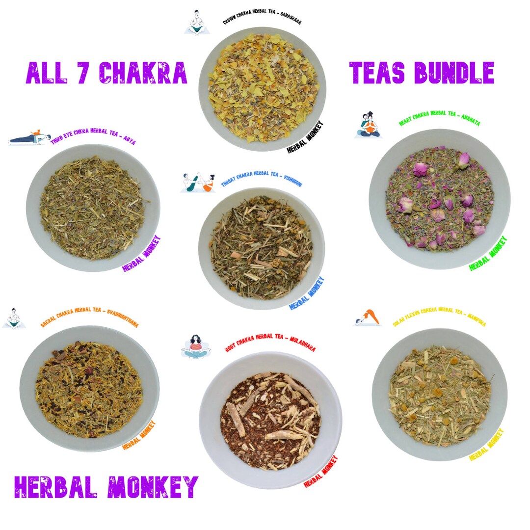 All 7 Chakra Herbal Teas Bundle | Organic & Naturally Blessed Tea - Etsy