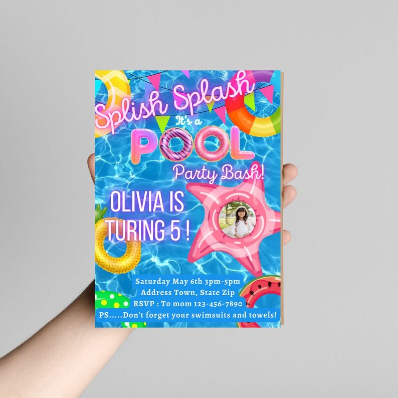 Birthday Pool Party Bash - Etsy