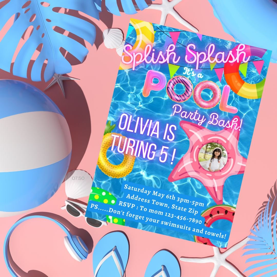 Birthday Pool Party Bash - Etsy