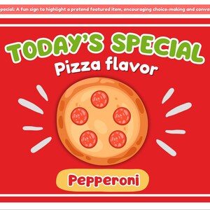 26 Pages - Pizza Shop Pretend Play Set - Kids Dramatic Play Restaurant ...