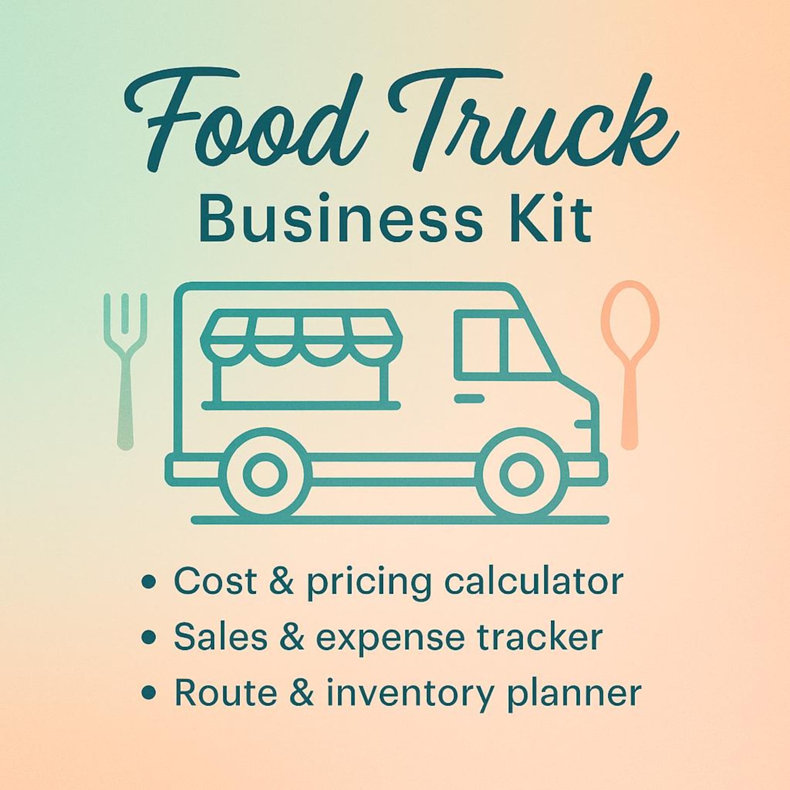 Food Truck Business Kit – Excel Templates for Cost & Pricing, Sales ...