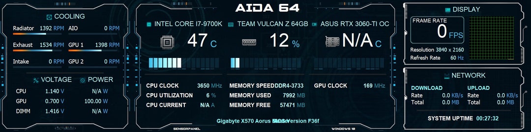 AIDA SPY SENSORPANEL 1920X480 - Etsy