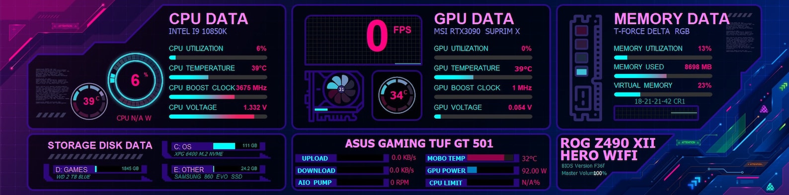 SENSORPANEL TEMPLATE 1920X480 - Etsy