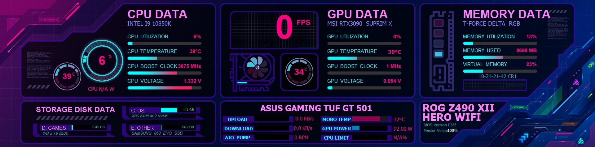 SENSORPANEL TEMPLATE 1920X480 - Etsy