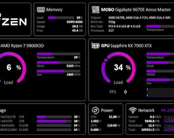 SENSORPANEL TEMPLATE AIDA64 480x1920 - Etsy