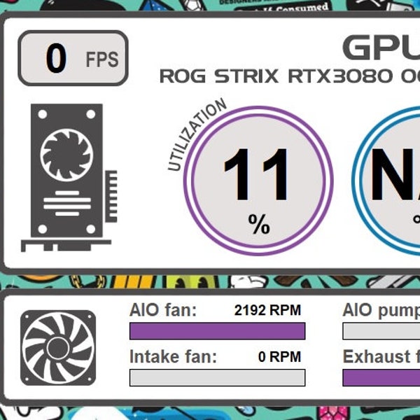 Aida64 Template 1920x480 - Etsy