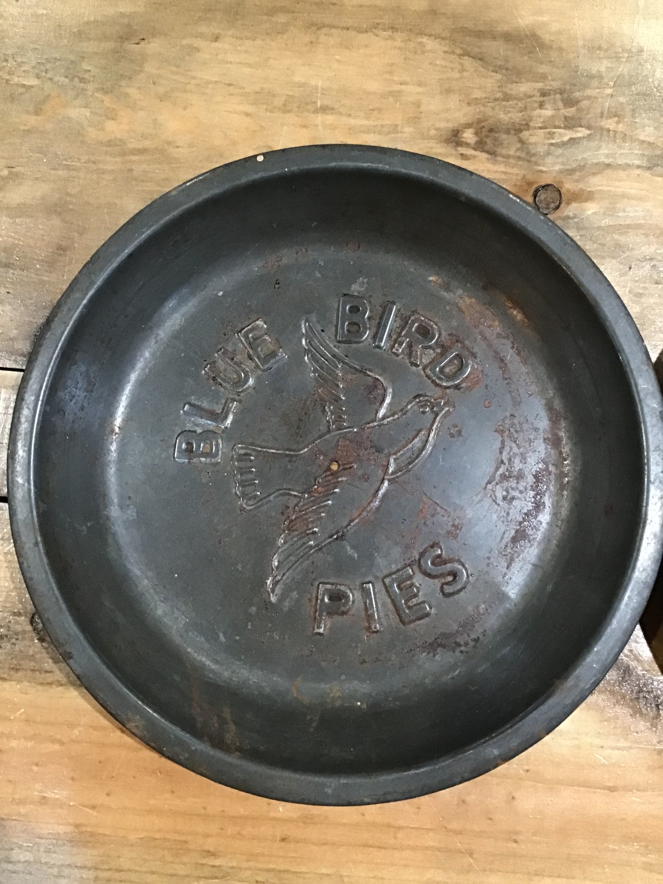 Vintage Blue Bird Pie Tin - Etsy