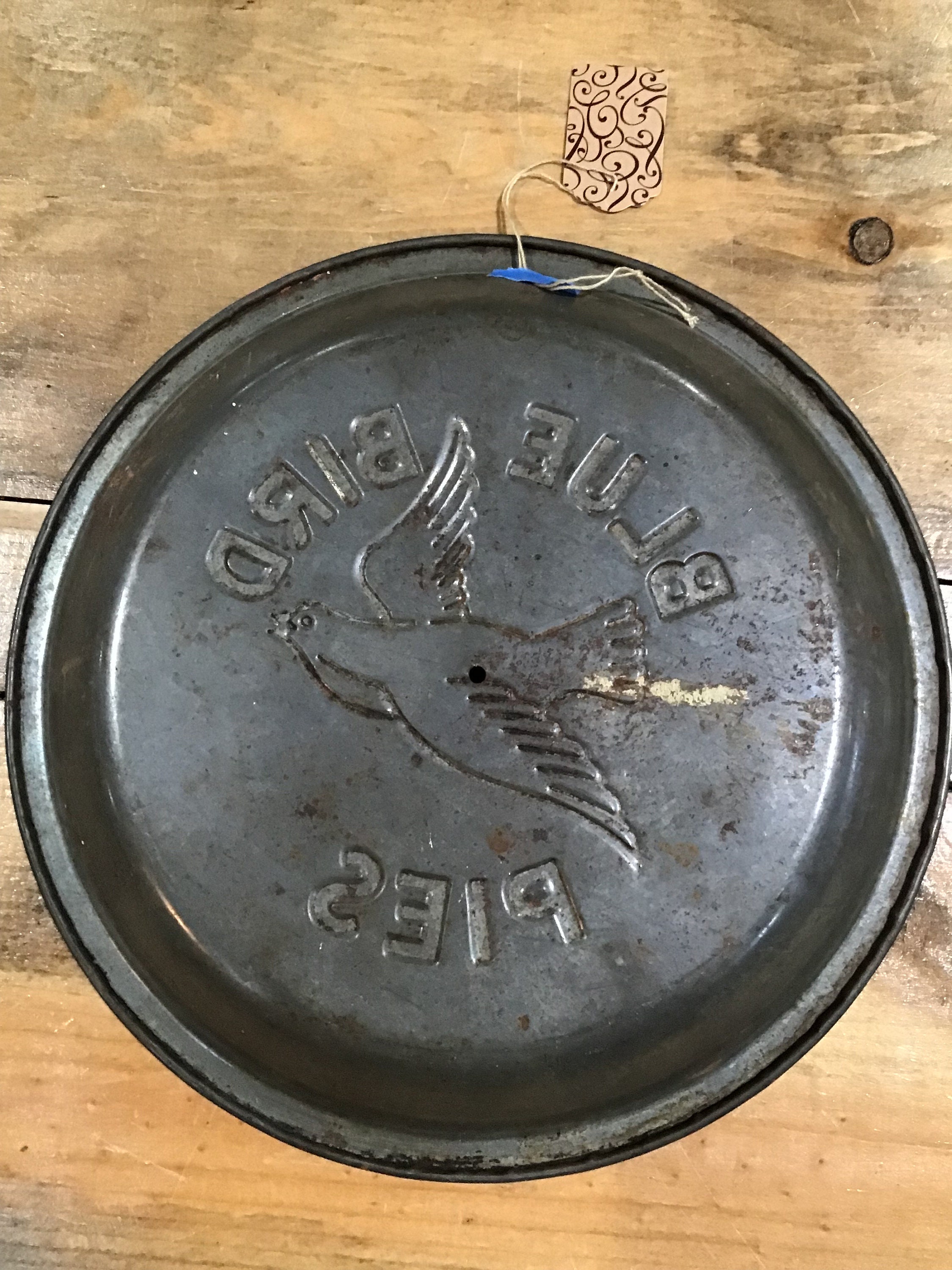 Vintage Blue Bird Pie Tin - Etsy
