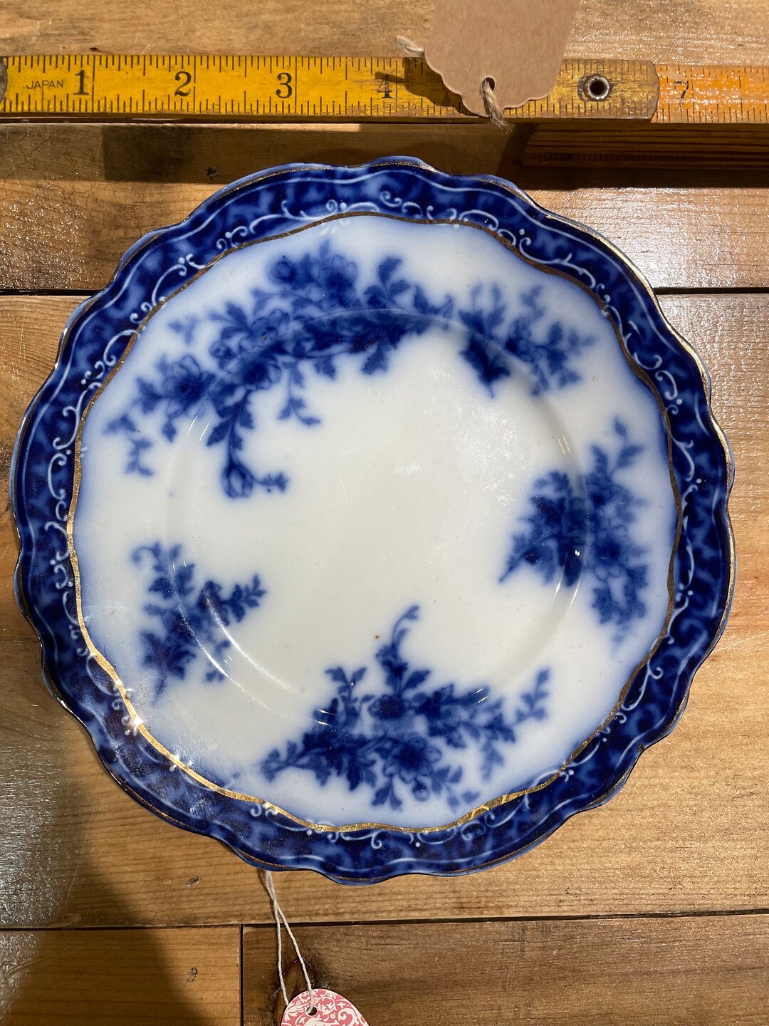 Touraine Semi-porcelain Flow Blue Plate - Etsy