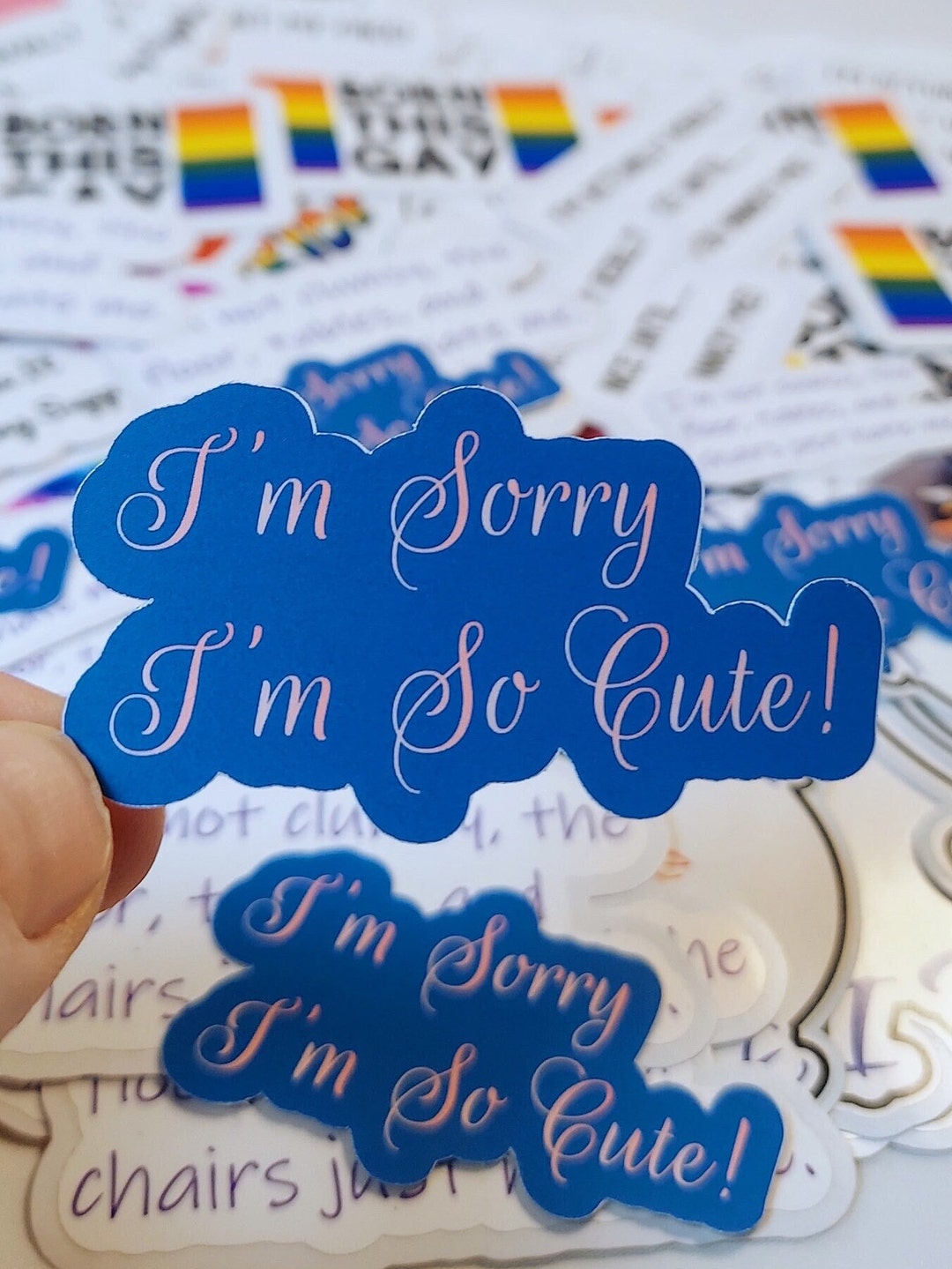 Im Sorry Im so Cute Vinyl Sticker Funny, Durable Sticker for Adults ...