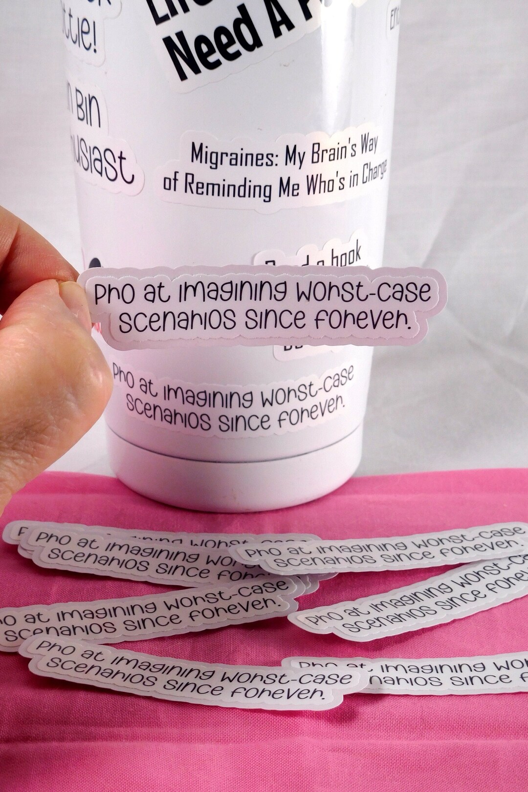 Pro at Imagining Worst-case Scenarios Since Forever Sticker for Laptop ...